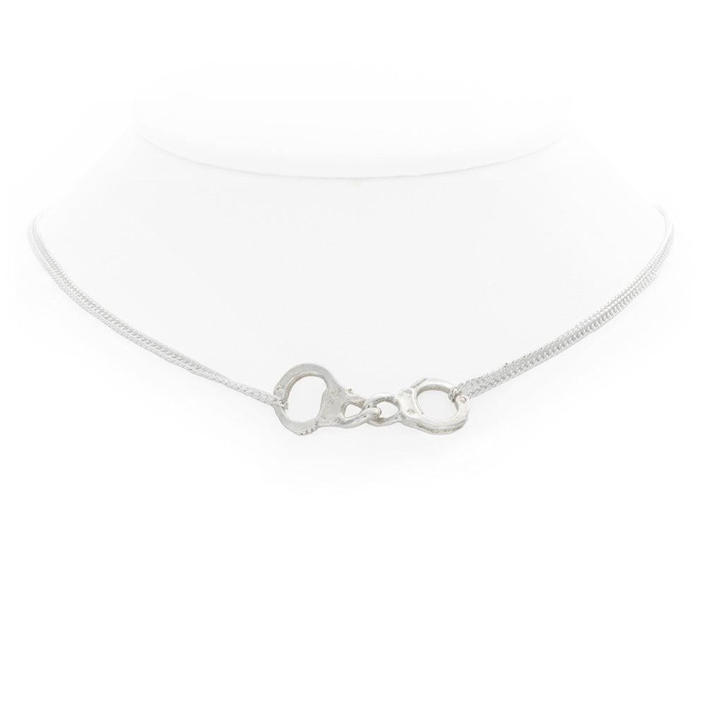 Handcuff Necklace Silver