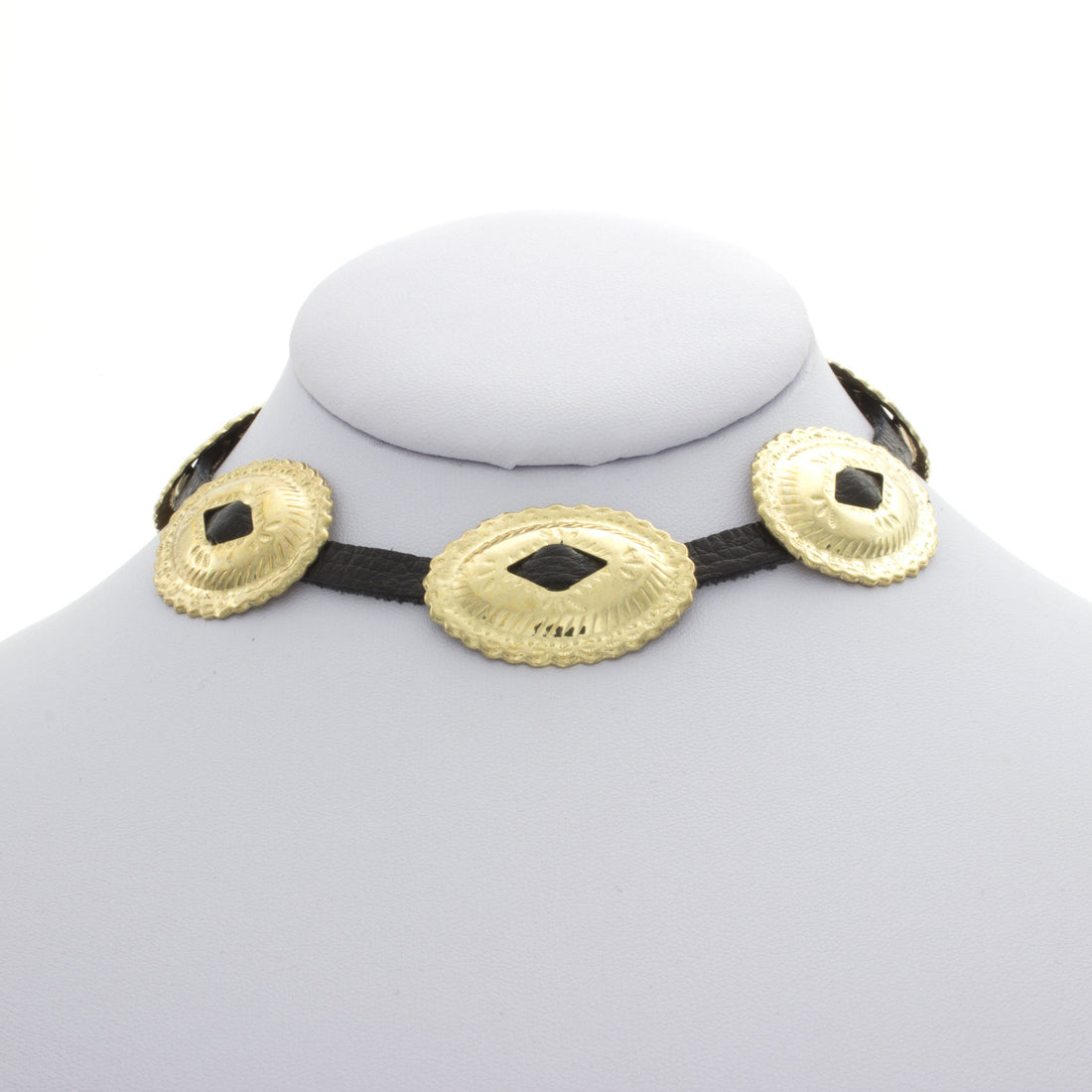 Gold Oval Mini Concho Choker – VidaKush