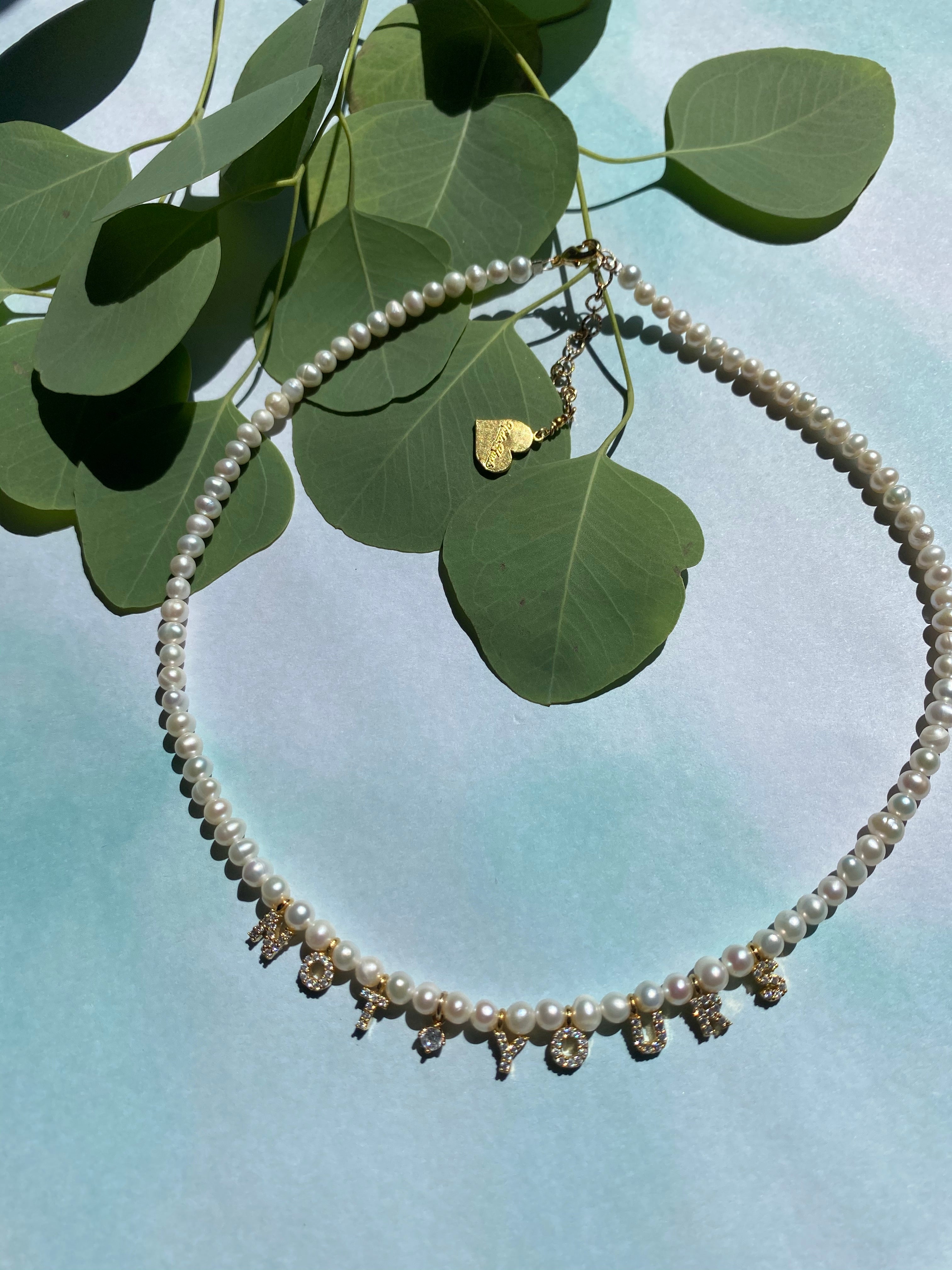 Pearl Custom Word Choker – VidaKush